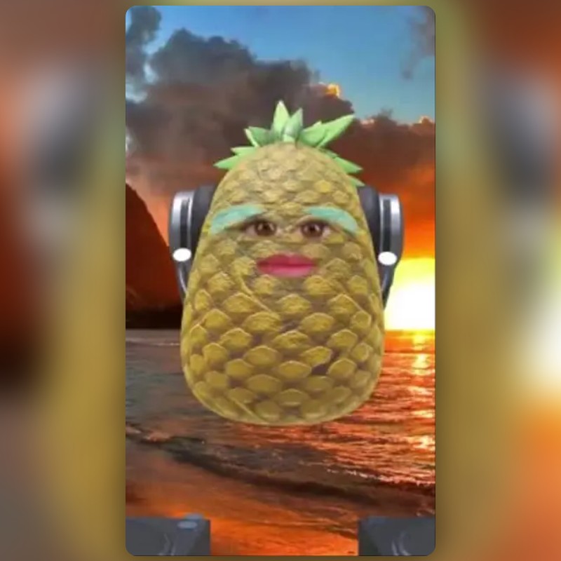 Pineapple DJ 0W5 Lens by Phil Walton - Snapchat Lenses and Filters