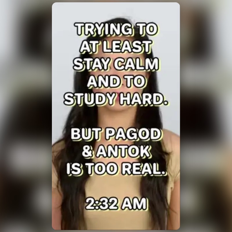 STUDY TIRED SLEEPY Filter by arielle_angeles | Snapchat Lenses