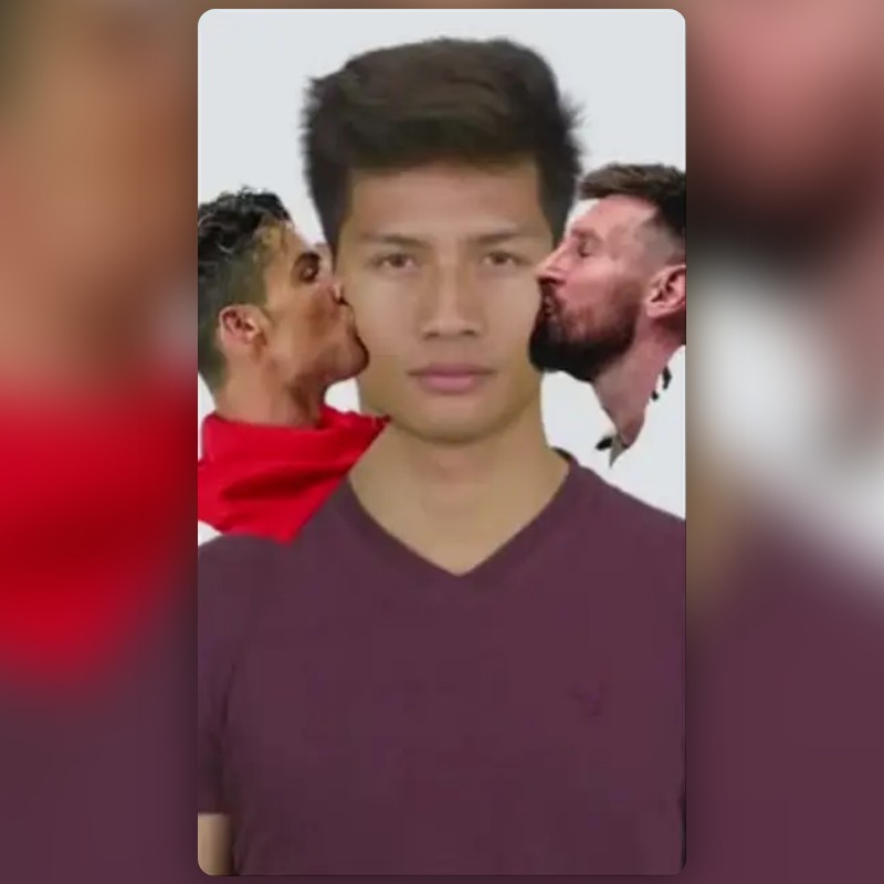 Messi-Ronaldo Kiss Filter by Snawlyx | Snapchat Lenses