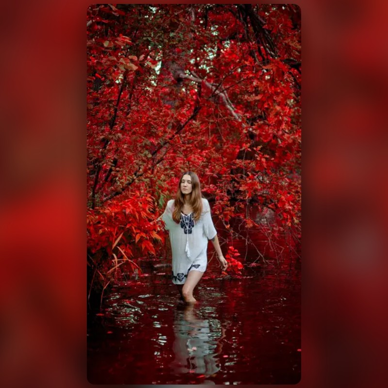 Red Nature Tree Lens by Hieren - Snapchat Lenses and Filters