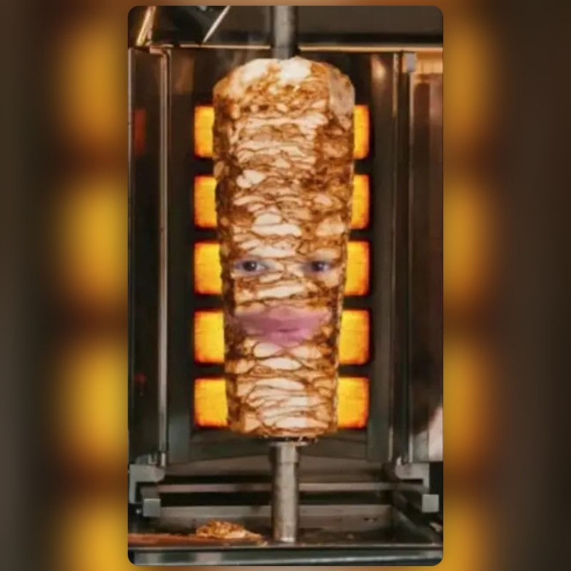 Kebab Face Lens by QReal 3D - Snapchat Lenses and Filters