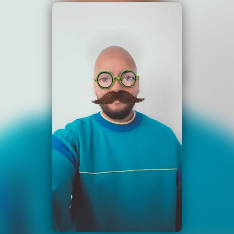 Bald with glasses Lens by Snapchat - Snapchat Lenses and Filters