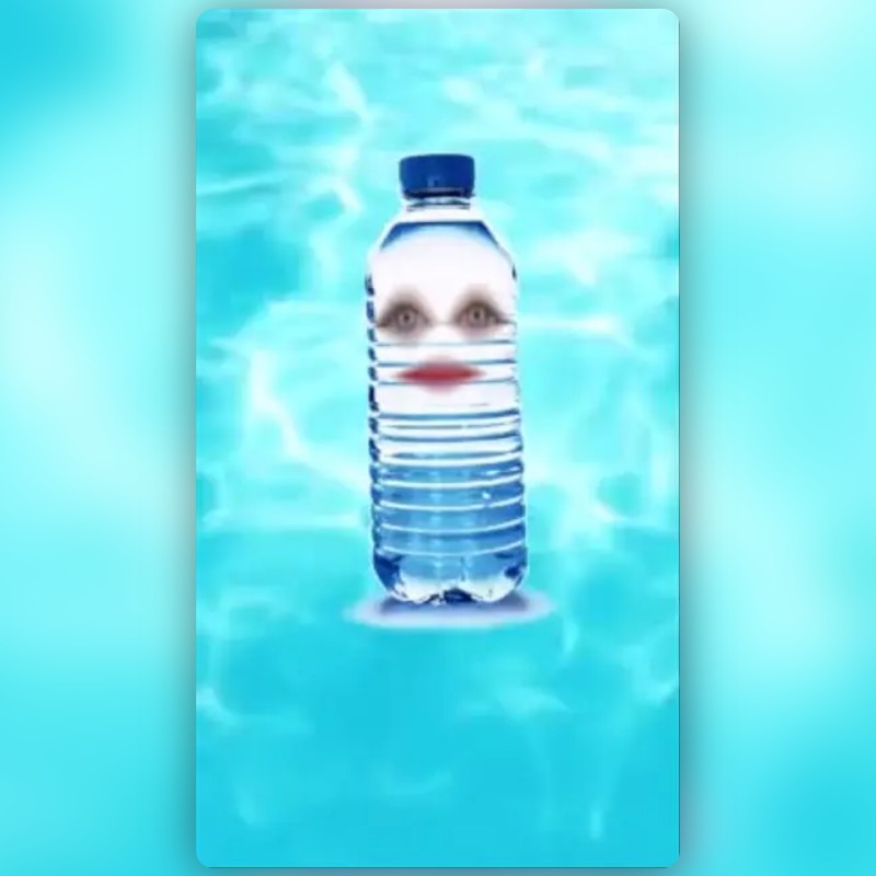 Water Bottle Face Lens by Anastasia Berliana - Snapchat Lenses and Filters