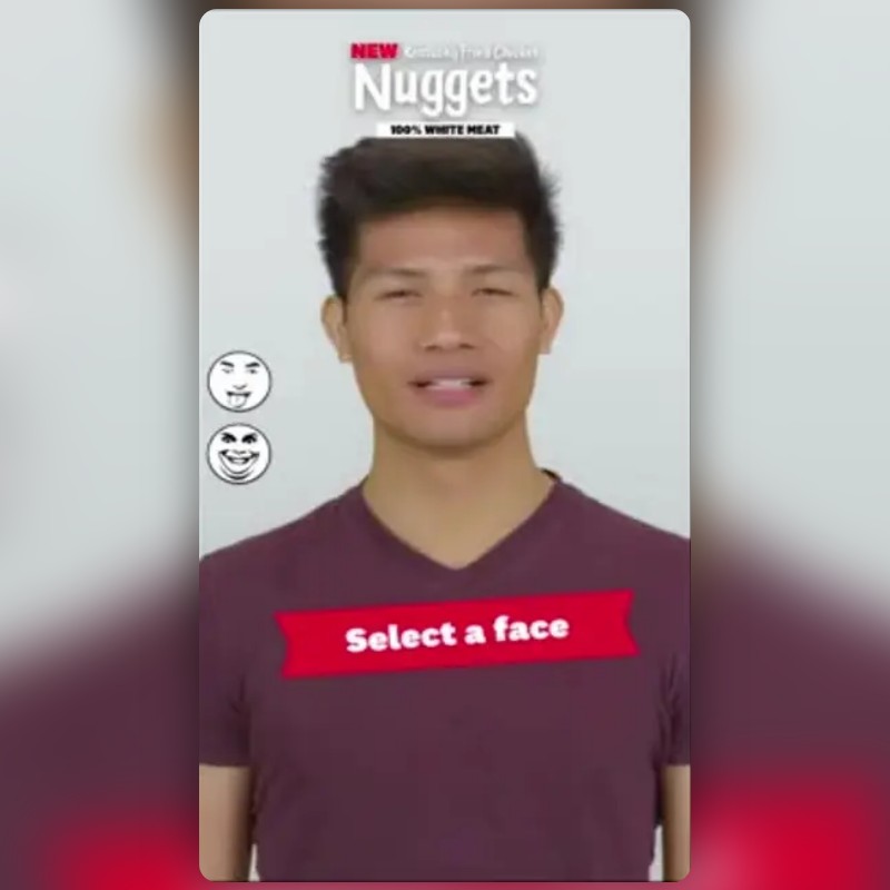 KFC Chicken Nugget Lens by KFC - Snapchat Lenses and Filters