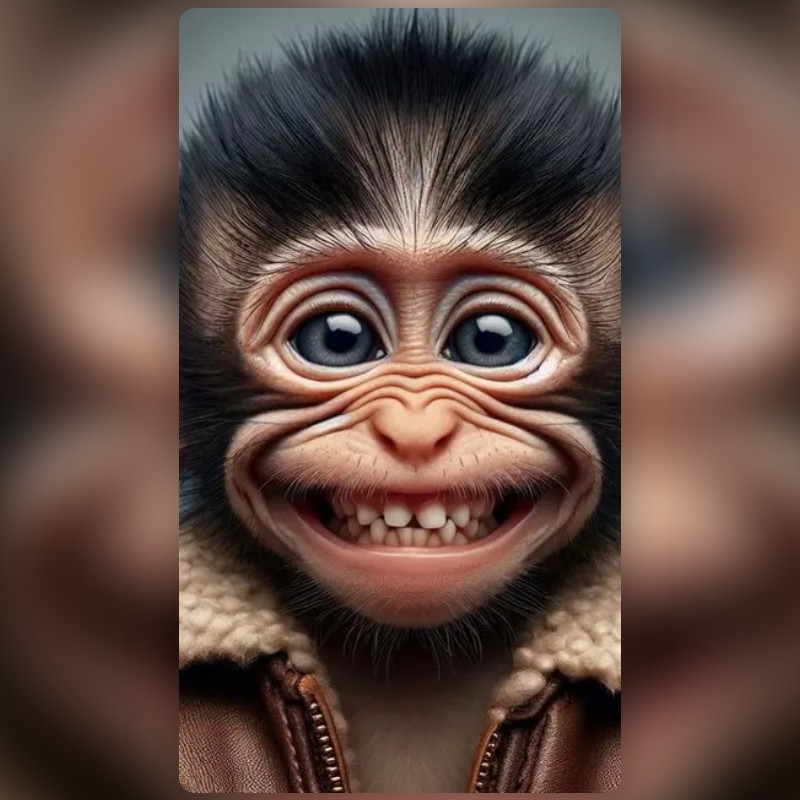 Happy Monkey Filter by ﮼أميره ﮼محمد ♔ . | Snapchat Lenses
