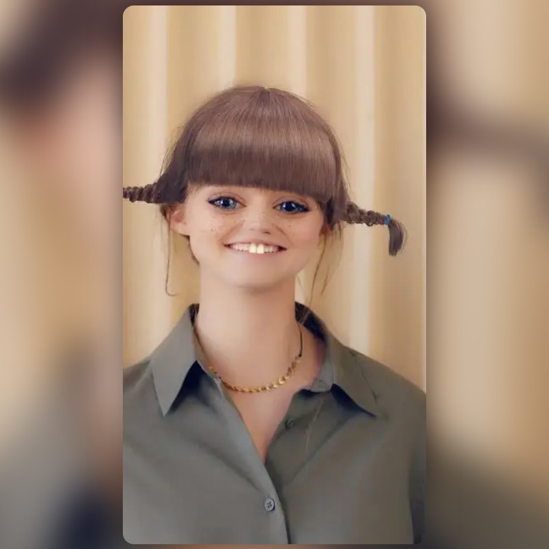 Pigtails Girl Lens by Snapchat - Snapchat Lenses and Filters