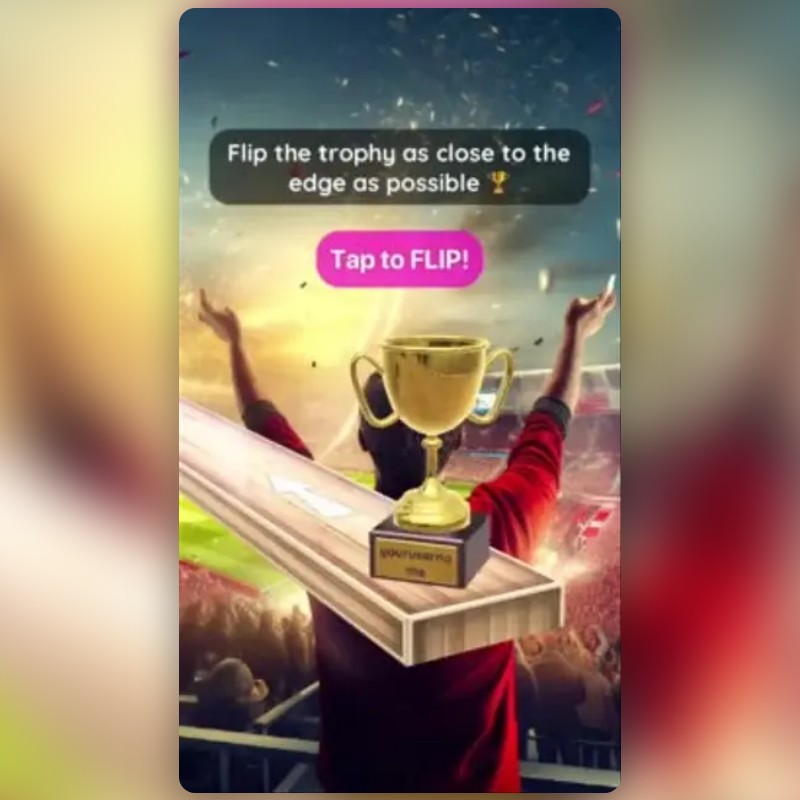 Trophy Flip King! Filter by Simon QR 🦖 | Snapchat Lenses