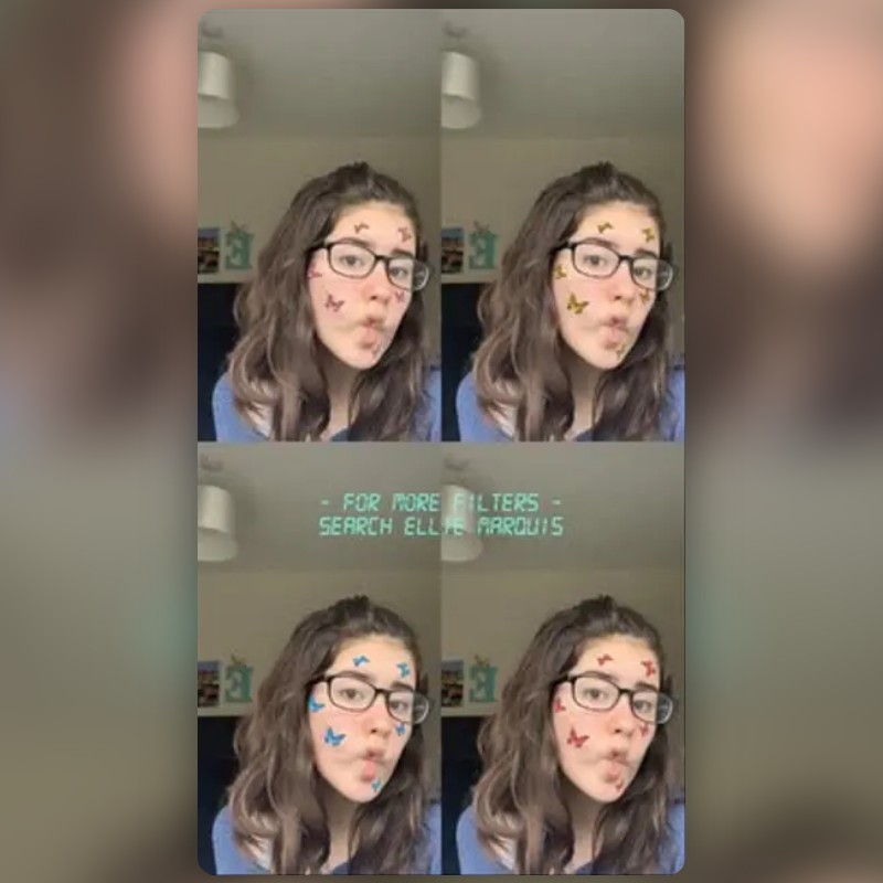 colored butterfly Lens by Ellie Marquis - Snapchat Lenses and Filters