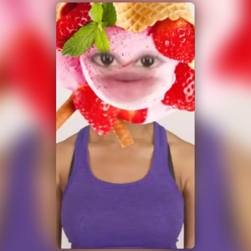 Ice Cream Face Lens by Danielle Grace - Snapchat Lenses and Filters
