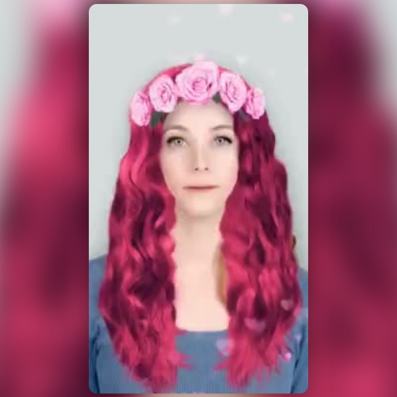 Pink Rose Crown Lens By Pint Sized Ponchos Snapchat Lenses And Filters
