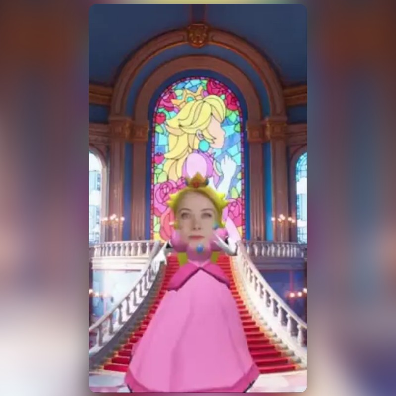Princess Peach Lens by SoFunny Vidz - Snapchat Lenses and Filters