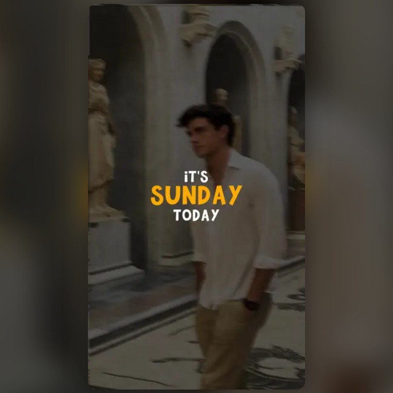 IT'S SUNDAY TODAY Lens by Vinayak Arshid - Snapchat Lenses and Filters