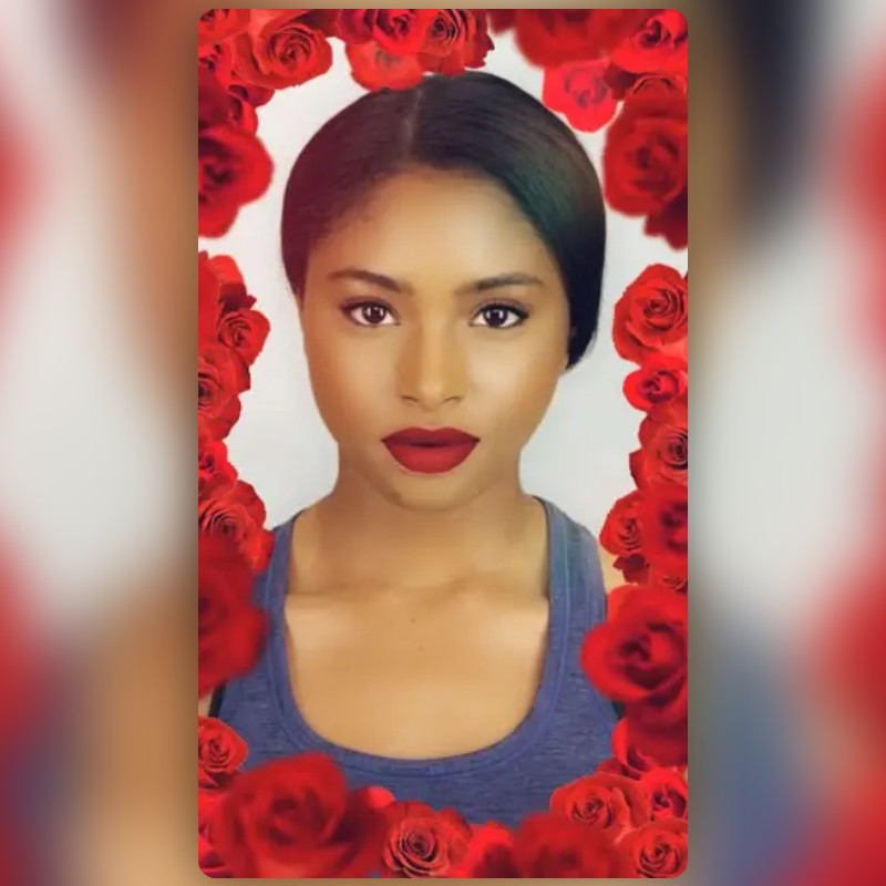 Red Roses Frame Lens by Snapchat - Snapchat Lenses and Filters