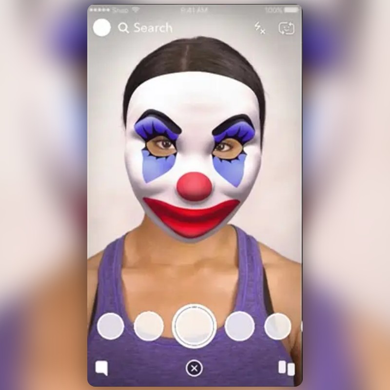 Clown Mask Lens by ♊️ Dominique ♊️ - Snapchat Lenses and Filters