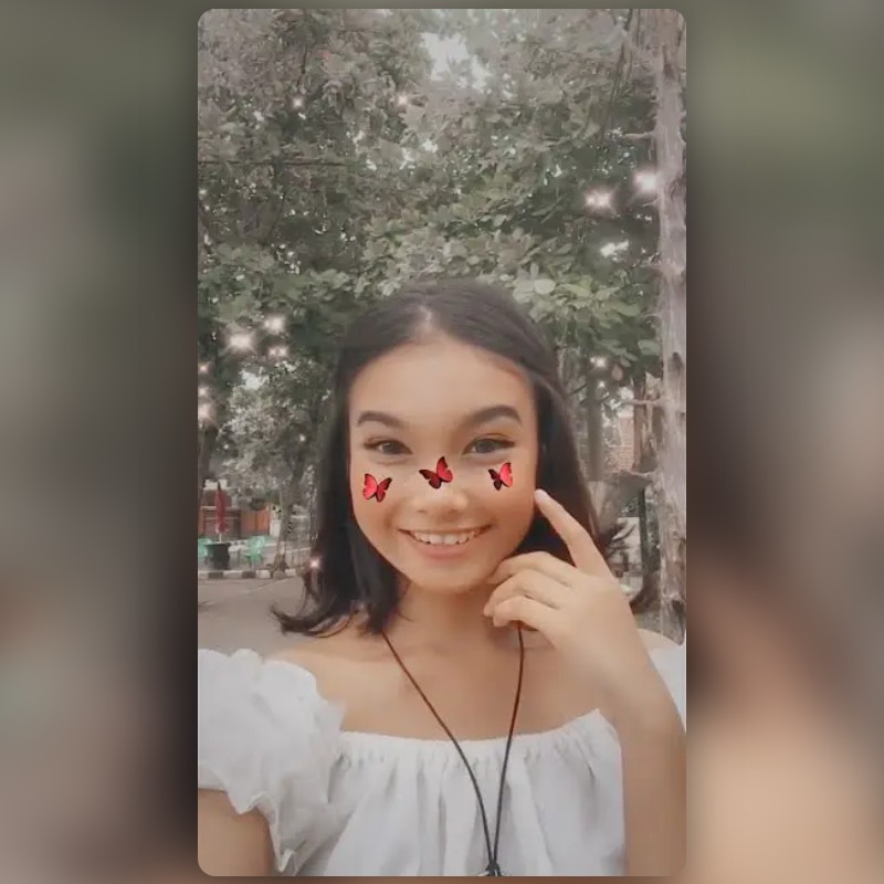 Red Butterflies Lens by Snapchat - Snapchat Lenses and Filters