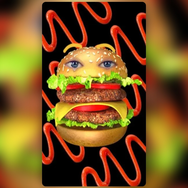 Funny Burger Lens by Snapchat - Snapchat Lenses and Filters
