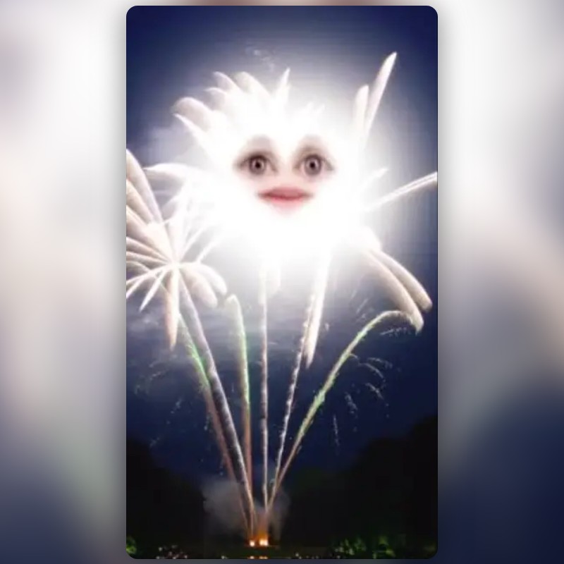 White Fireworks Filter by Danielle Grace | Snapchat Lenses