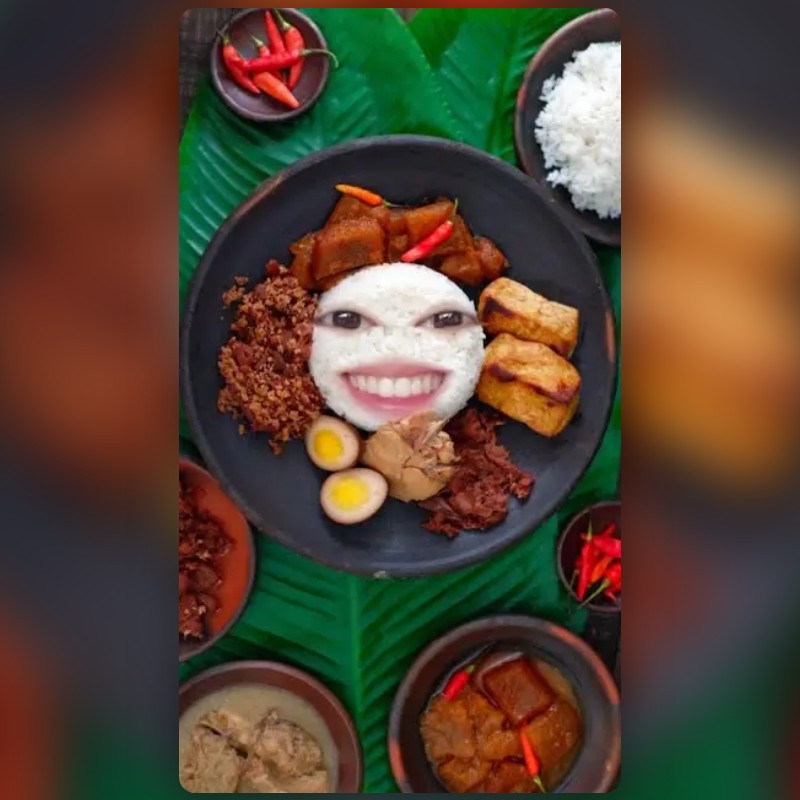 Dinner Face Lens by Snapchat - Snapchat Lenses and Filters