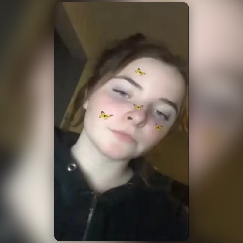 Yellow Butterfly Filter by Charlotte D | Snapchat Lenses