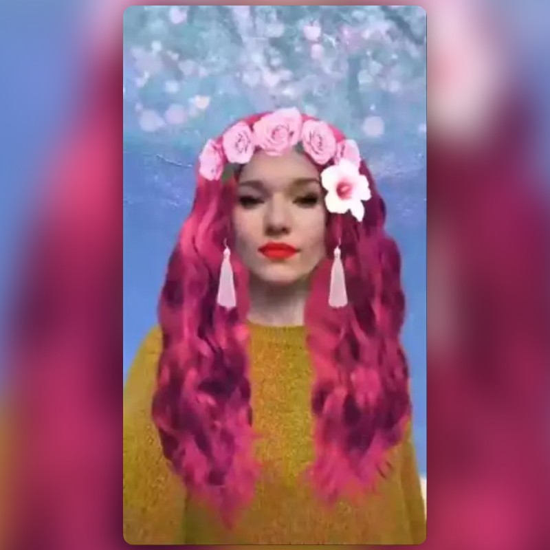 Roses on hair 3D Filter by Snap for Lamis Makeup | Snapchat Lenses