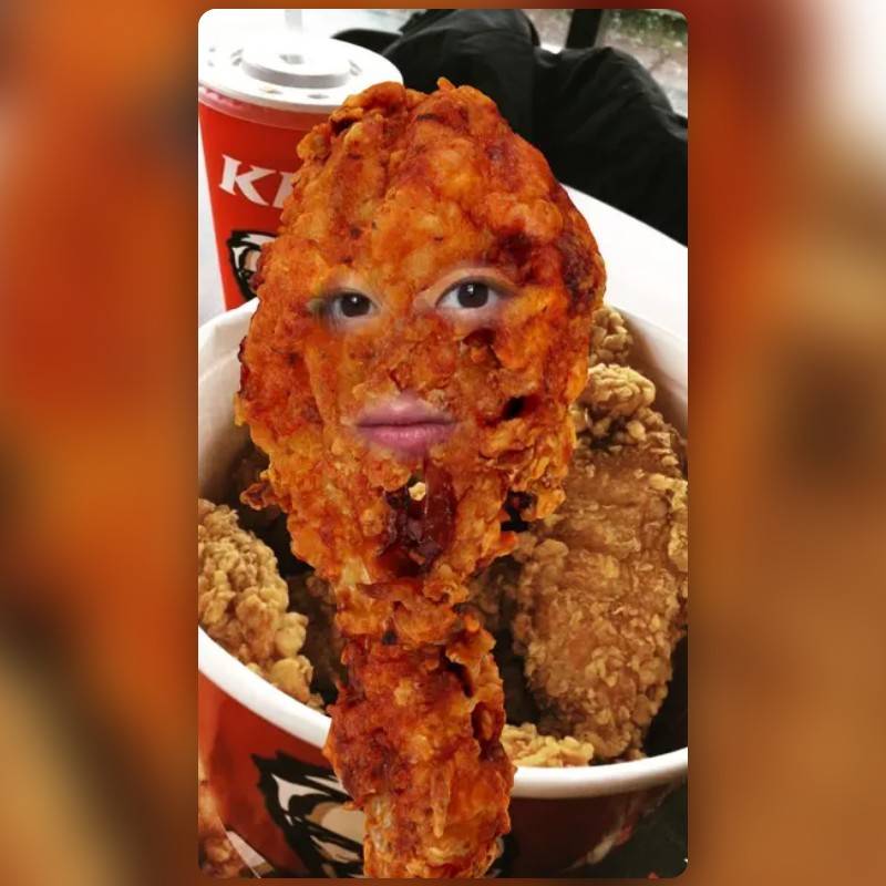 KFC Chicken Lens by Karthik G Raj - U25 - Snapchat Lenses and Filters