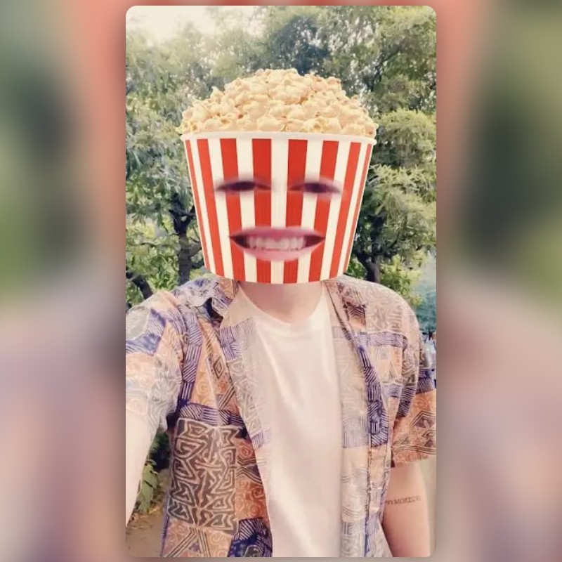 Popcorn Head Filter by Snapchat | Snapchat Lenses