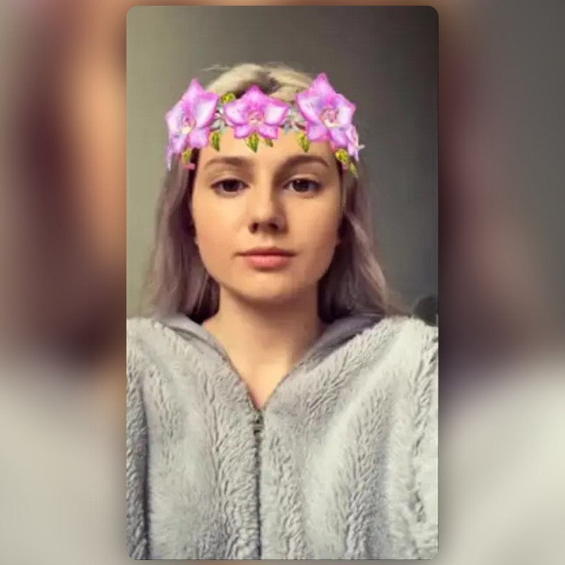 Orchid Flower Crow Lens by Clara Bacou - Snapchat Lenses and Filters