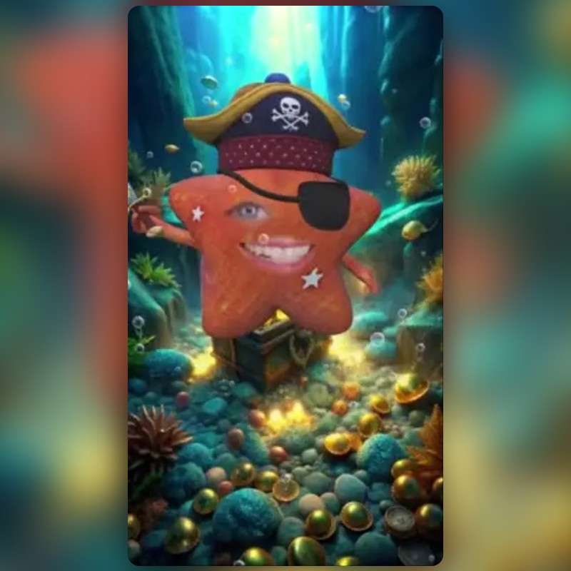 Pirate Star Fish Lens by Jeni - Snapchat Lenses and Filters