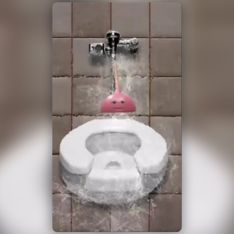 Toilet Plunger Lens by Phil Walton - Snapchat Lenses and Filters