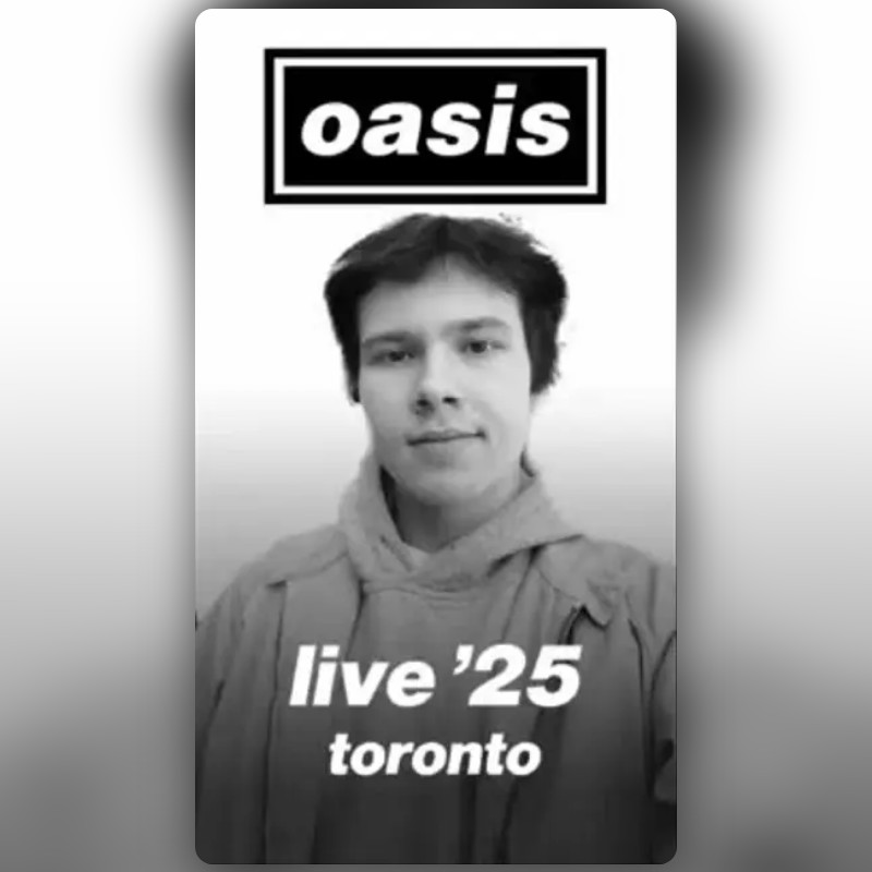Live '25 Poster Filter by Oasis | Snapchat Lenses