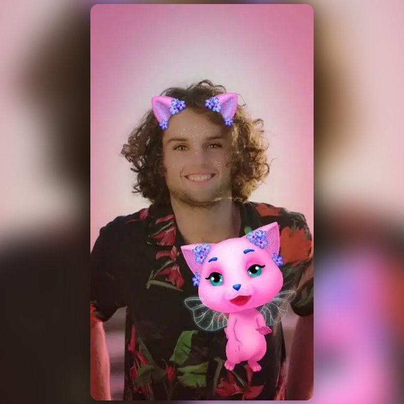 Pink Cat Lens by Snapchat - Snapchat Lenses and Filters