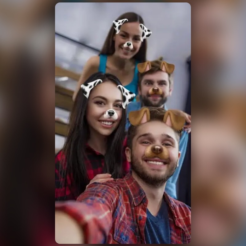 Dog with Friends Lens by Snapchat - Snapchat Lenses and Filters