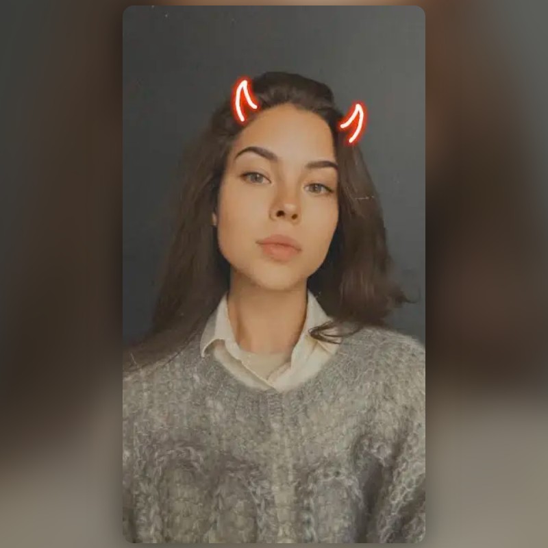 Red Neon Horns Lens by Snapchat - Snapchat Lenses and Filters