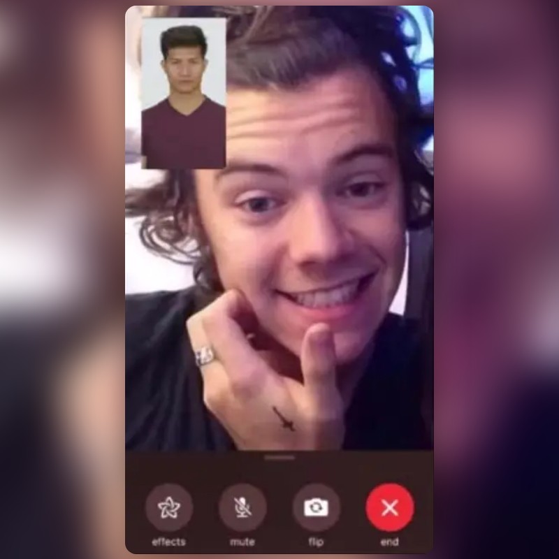 Facetime Harry Lens by John Kelly - Snapchat Lenses and Filters