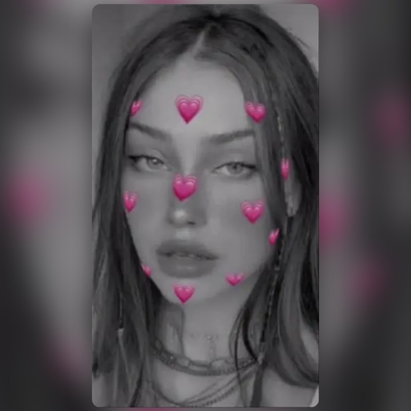 Heart face BW Lens by Barsa 🕊️ - Snapchat Lenses and Filters