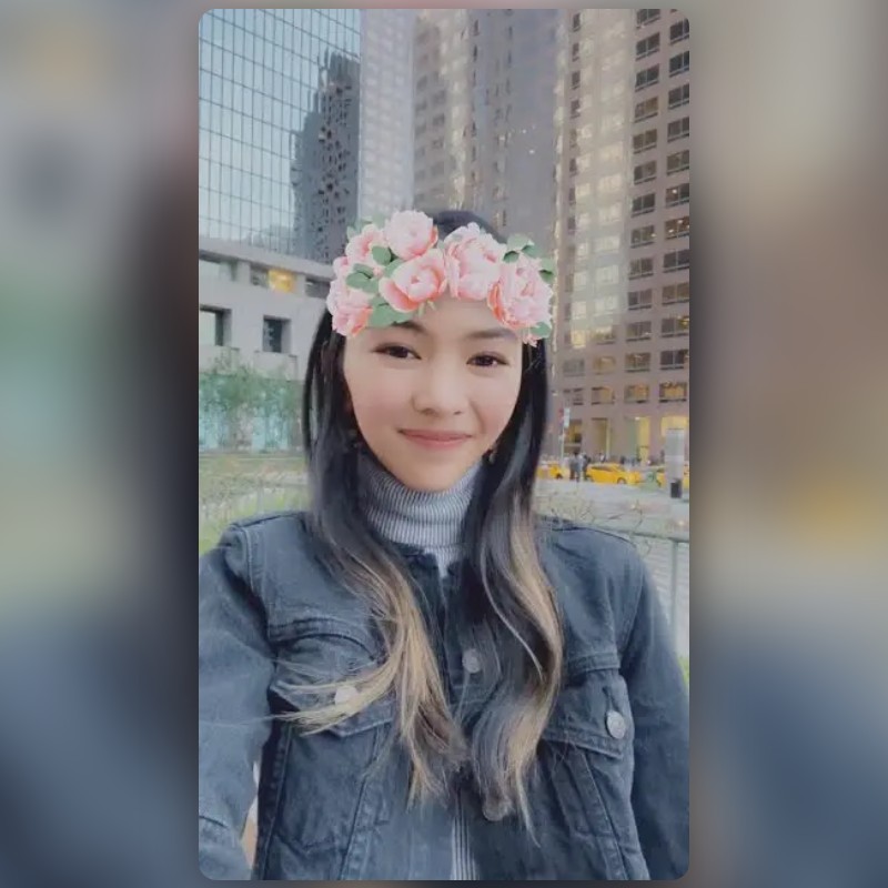 Peony Crown Lens by Snapchat - Snapchat Lenses and Filters