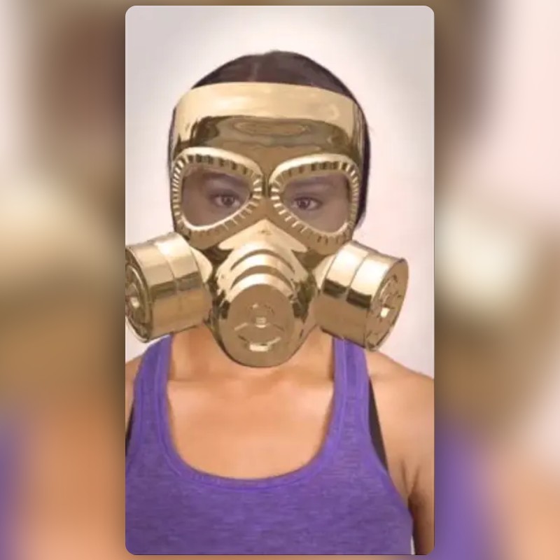 Golden Gas Mask Lens by Av Mirror - Snapchat Lenses and Filters