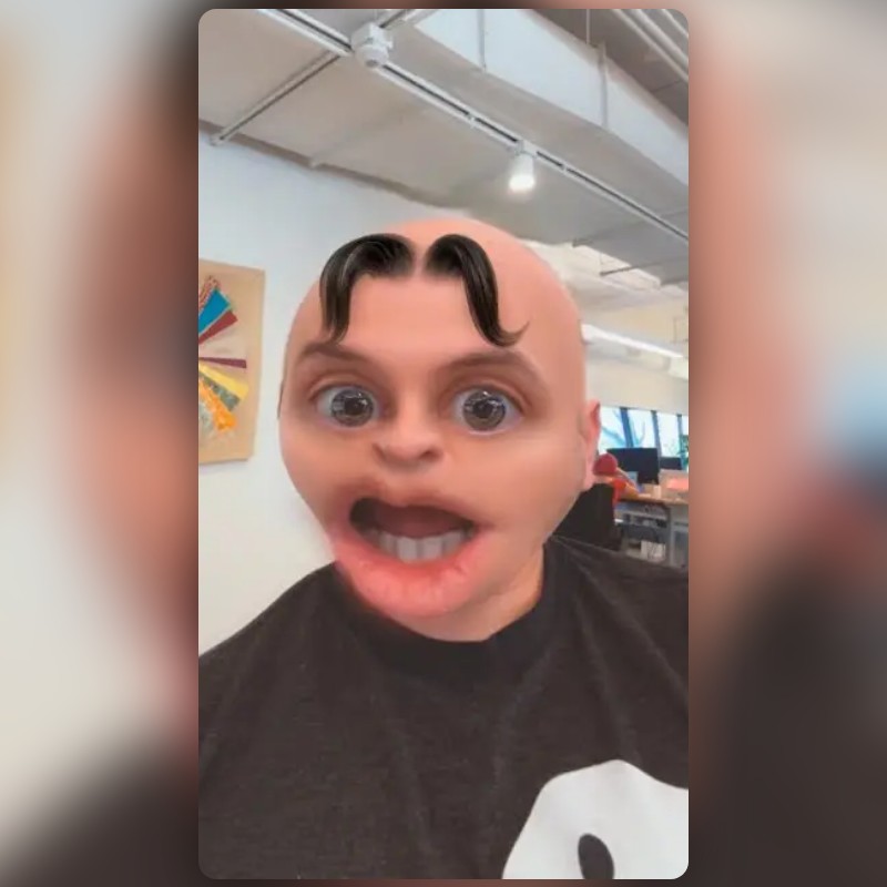 Big Mouth with Hair Filter by Snapchat | Snapchat Lenses