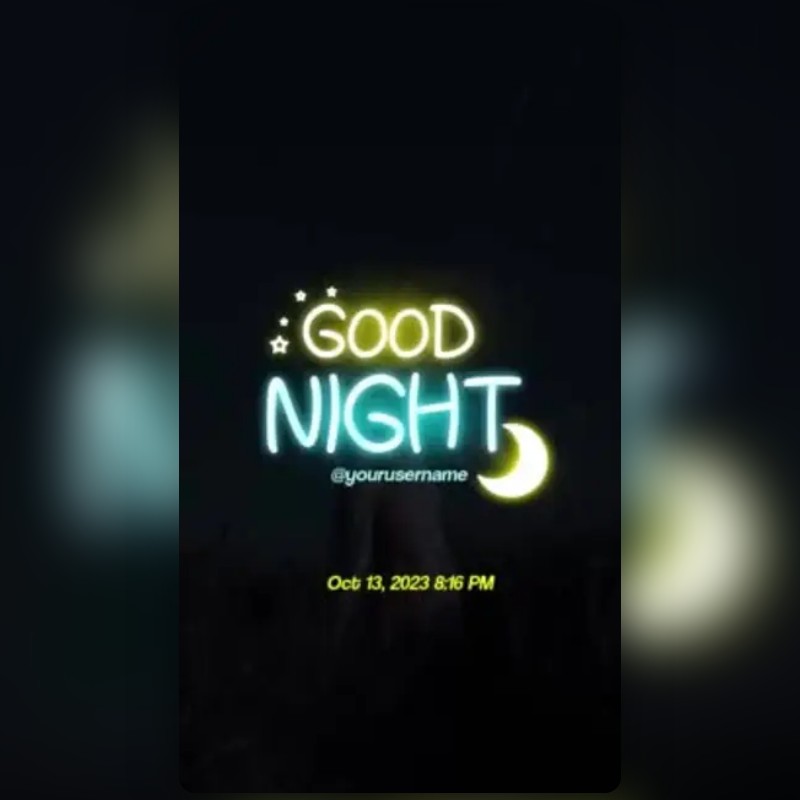 Good Night Lens x1 Lens by Maharaja - Snapchat Lenses and Filters