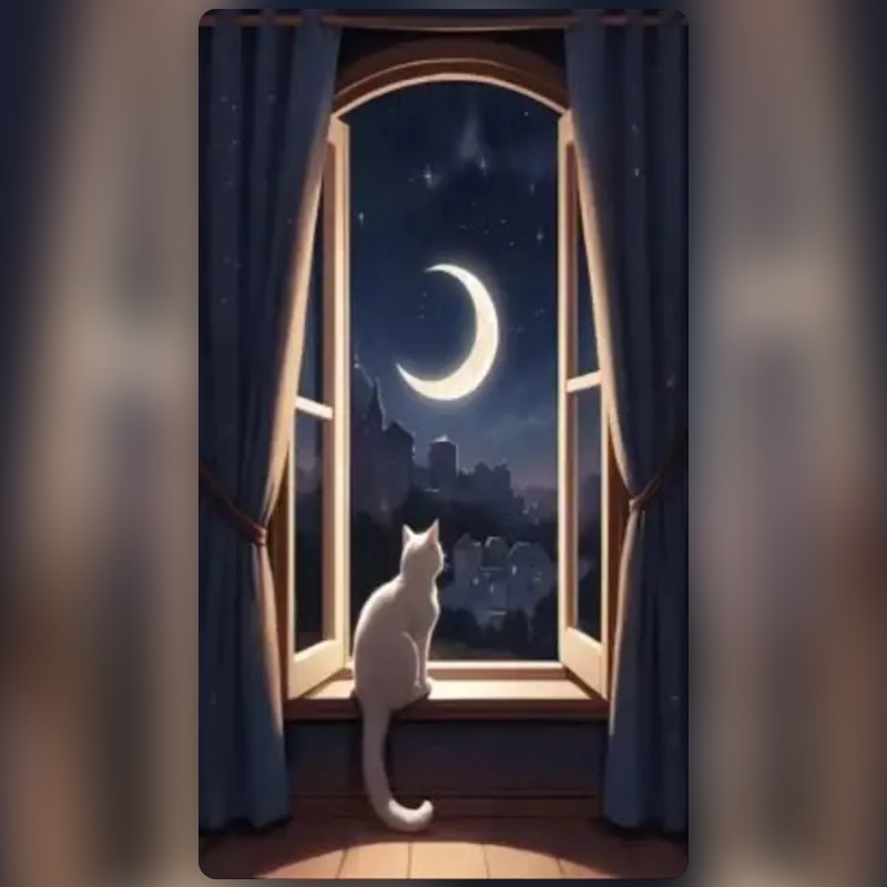 Half Moon & Cat Lens by Dj Navi Jain - Snapchat Lenses and Filters