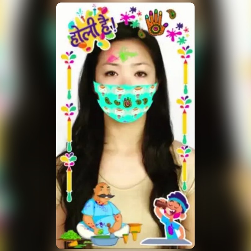 Holi Face Mask Lens by Shweta Singh - Snapchat Lenses and Filters
