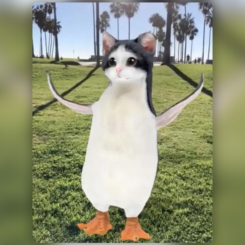 Cat Penguin Lens by Snapchat - Snapchat Lenses and Filters