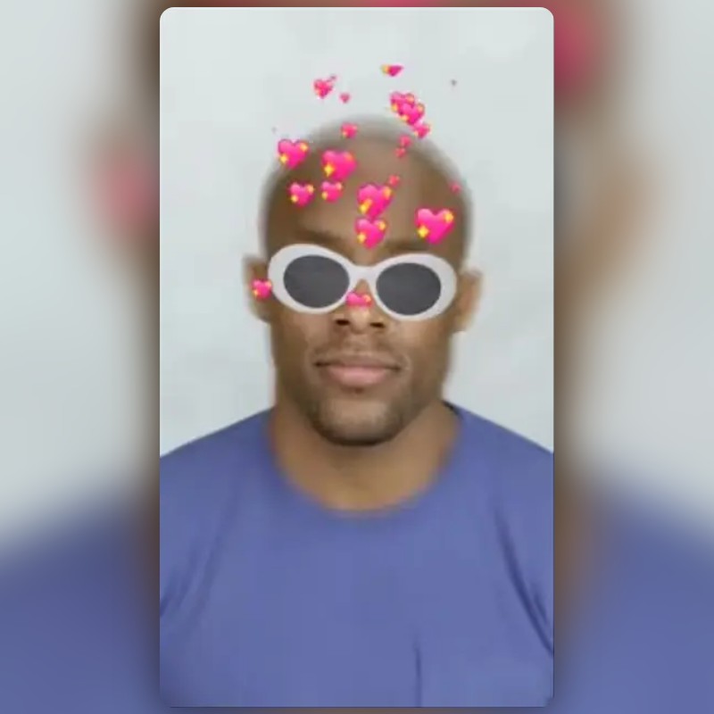 Clout Goggle Heart Lens by Benson King - Snapchat Lenses and Filters