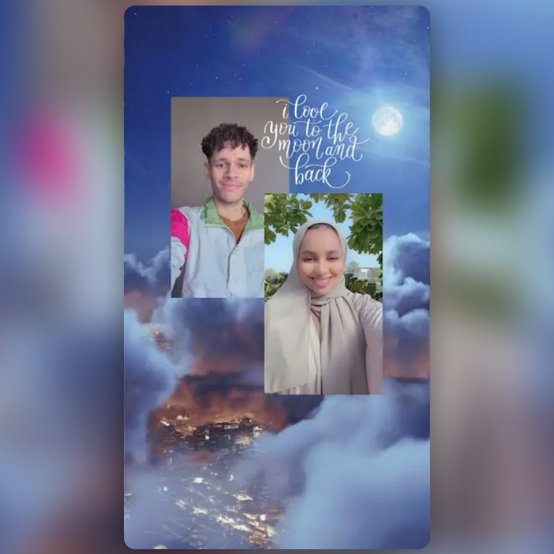 To the moon Lens by Snapchat - Snapchat Lenses and Filters