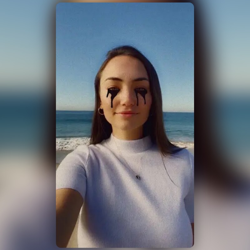 Black Tears Lens by Snapchat - Snapchat Lenses and Filters