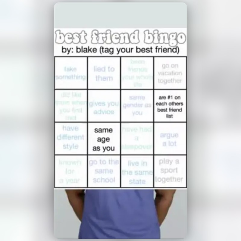 best friend bingo Lens by blake - Snapchat Lenses and Filters