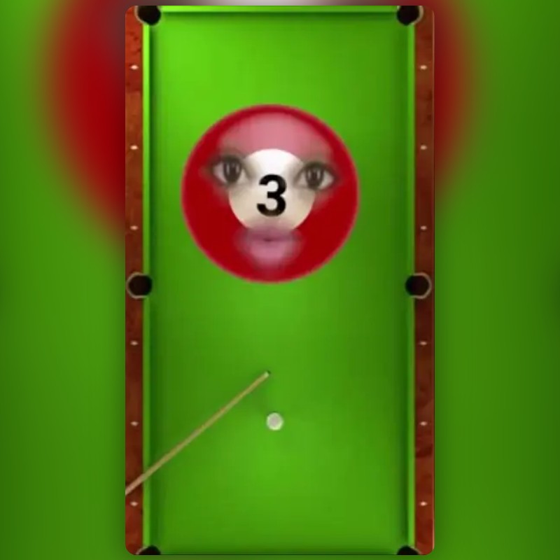 Billiard Ball Lens by Anastasia Berliana - Snapchat Lenses and Filters