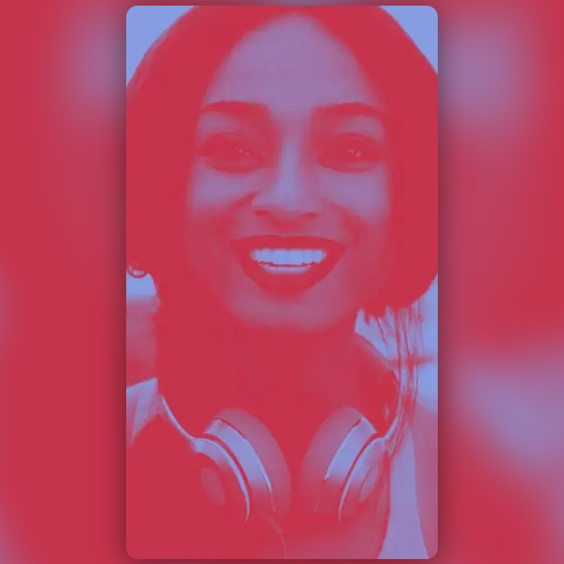 Red And Blue Lens by Snapchat - Snapchat Lenses and Filters