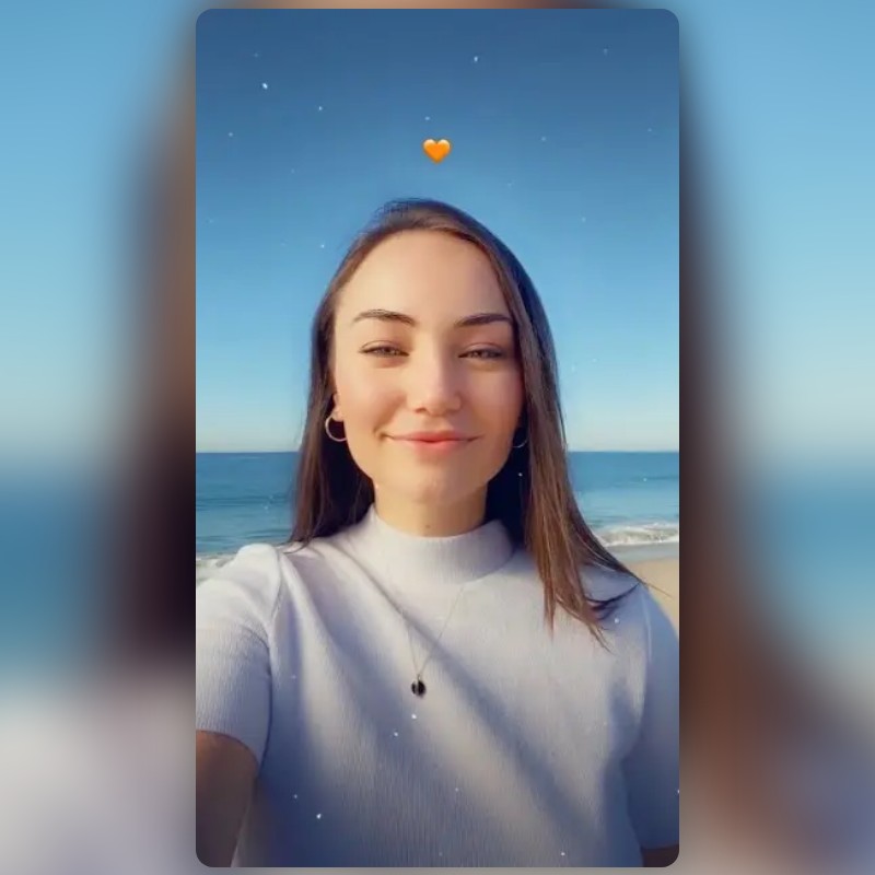 Orange Heart Lens by Snapchat - Snapchat Lenses and Filters