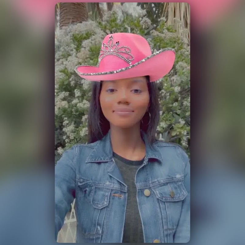 Pinky Hat Lens by Snapchat - Snapchat Lenses and Filters